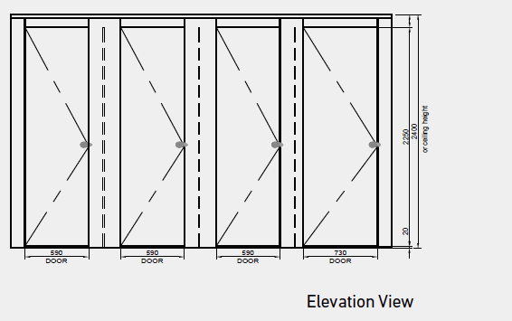 Interloc Toilet Partitions | Full Height Total Privacy Partitions / Unisex